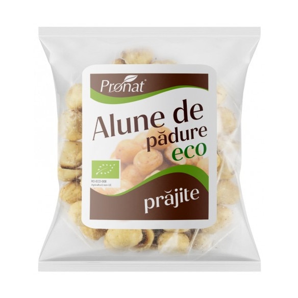 Alune de padure bio prajite, nesarate 50g Pronat - eMAG.ro