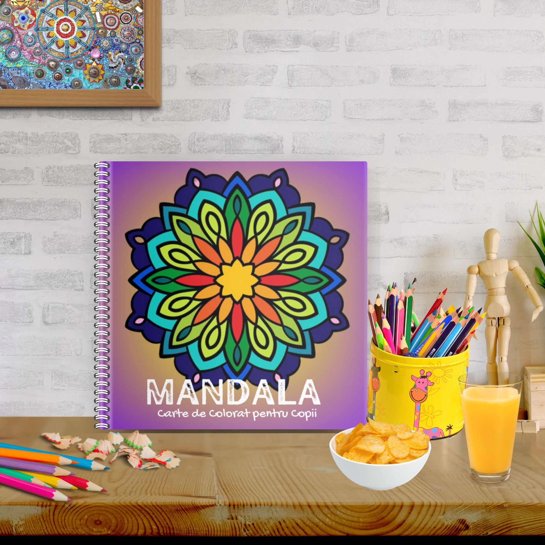 Carte de Colorat pentru Copii, Mandala, 84 Pagini - eMAG.ro