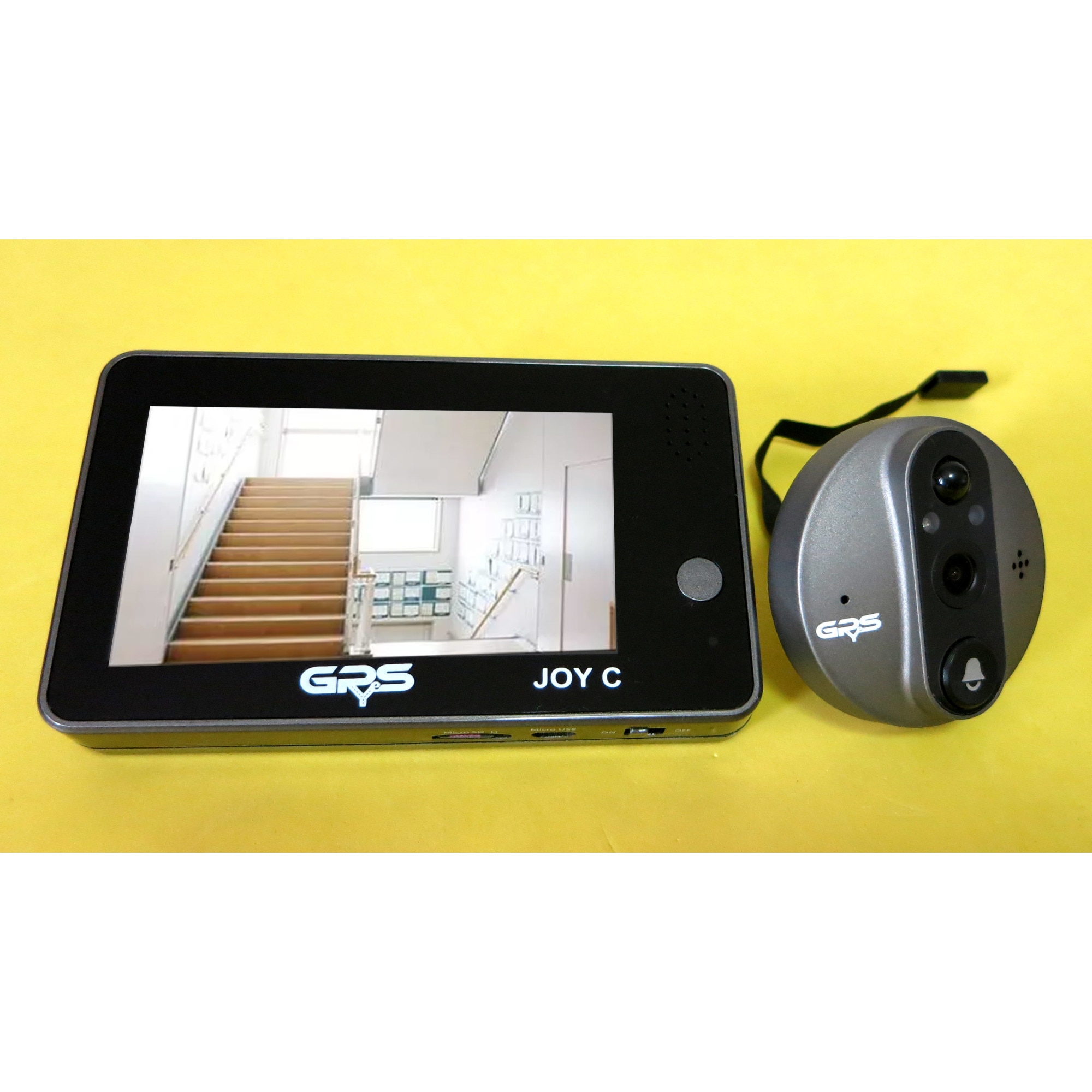 Vizor smart GPyeS JOY C, camera de supraveghere cu sonerie, Tuya, Ecran ...