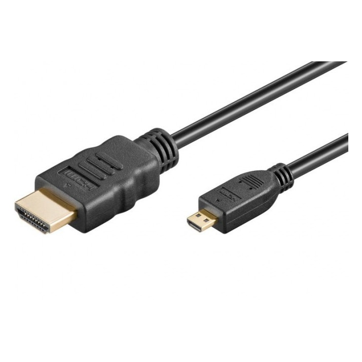 Cablu HDMI - Micro HDMI, 4K@60Hz, conectori auriti, 1m, PremiumCord ...
