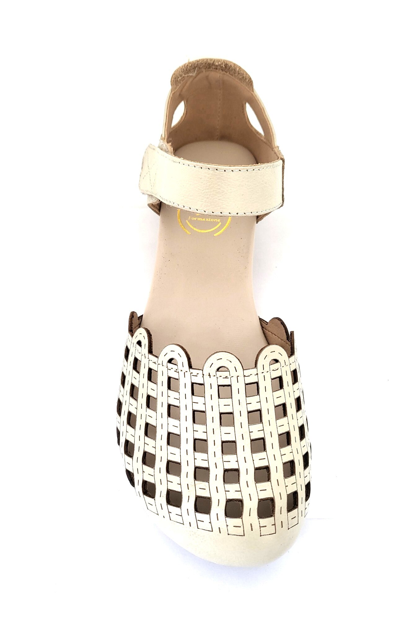 Pantofi dama decupati, 8057, crem, Formazione, 40 EU - eMAG.ro