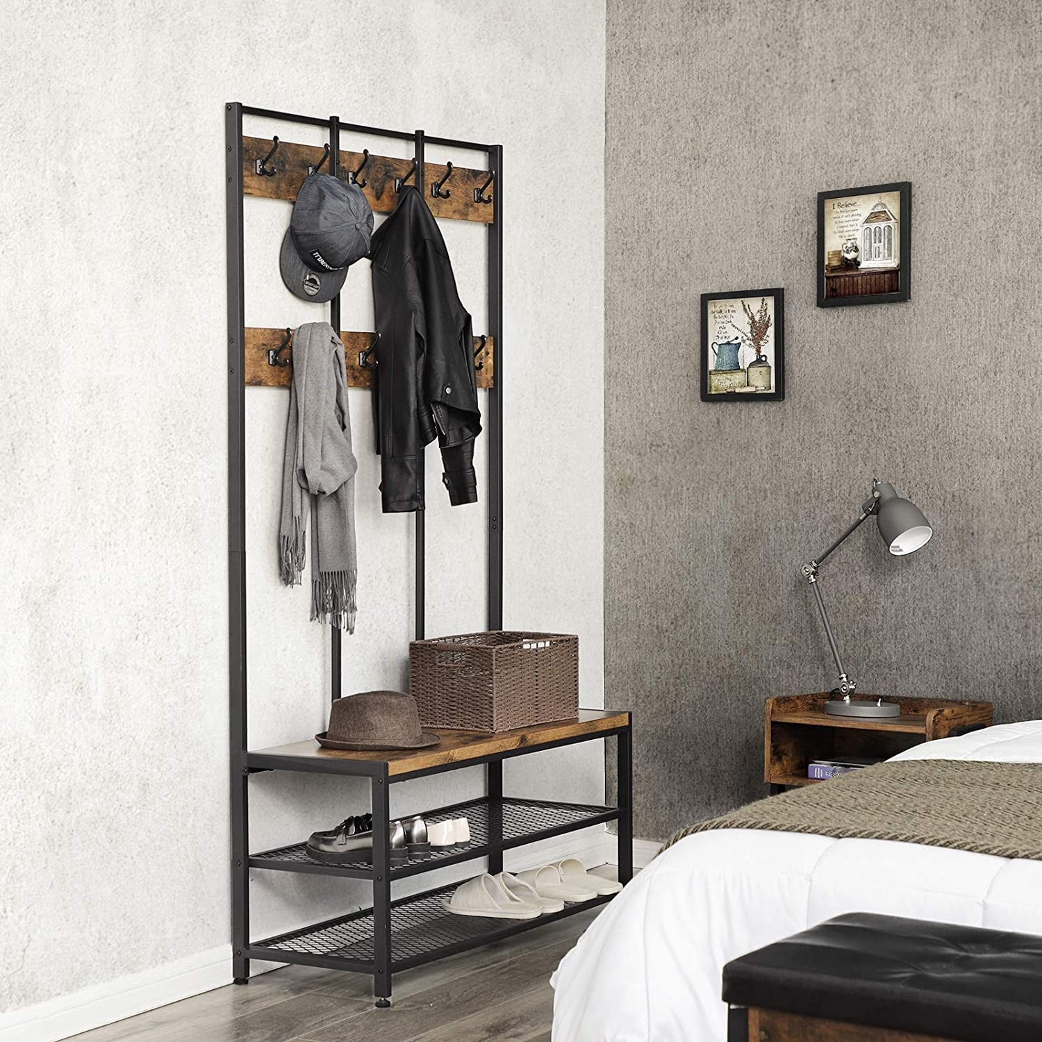 Cuier, Vasagle, Maro Rustic, 100x40x184 cm - eMAG.ro