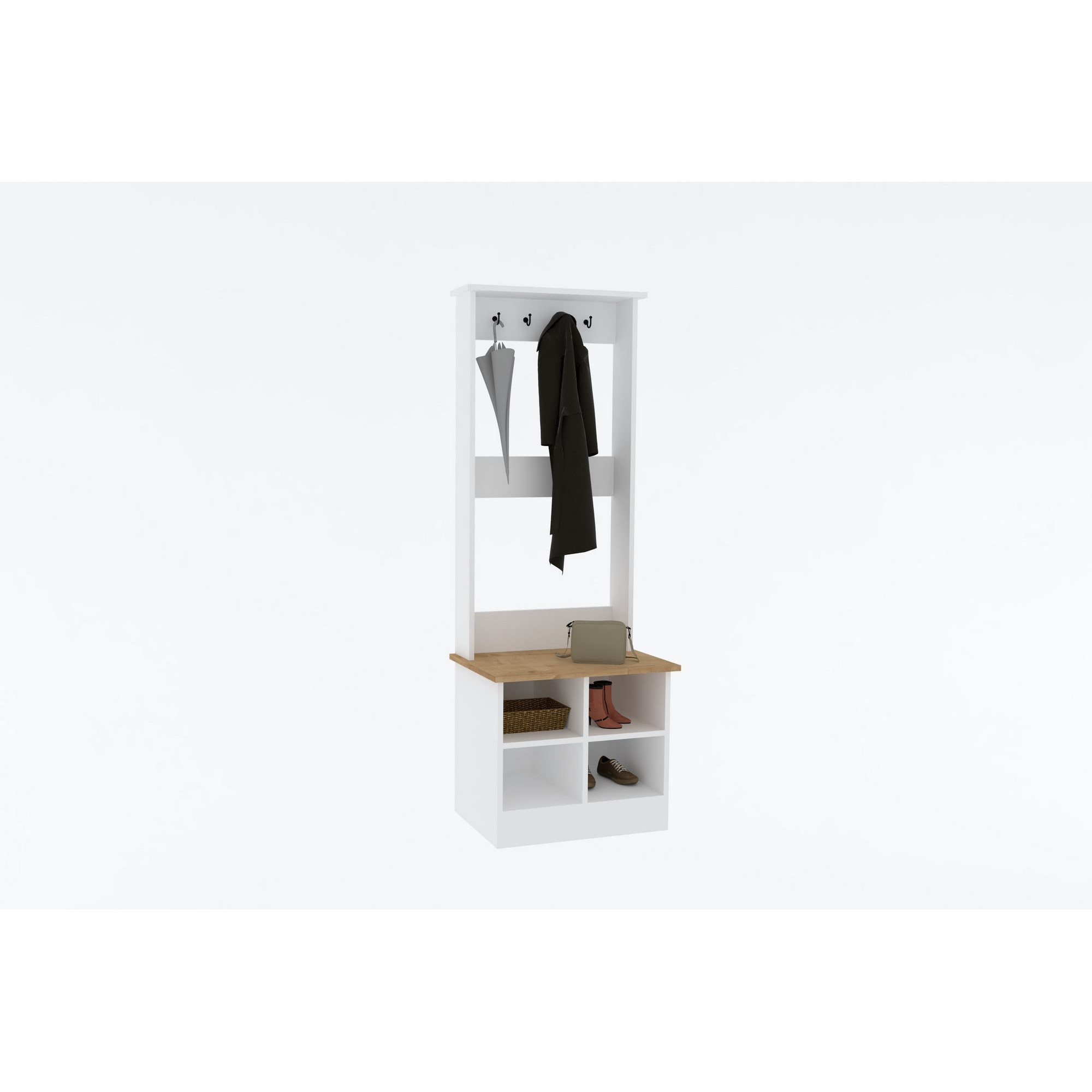 Cuier, Mare, Alb, 64 x 175 x 43 cm - eMAG.ro