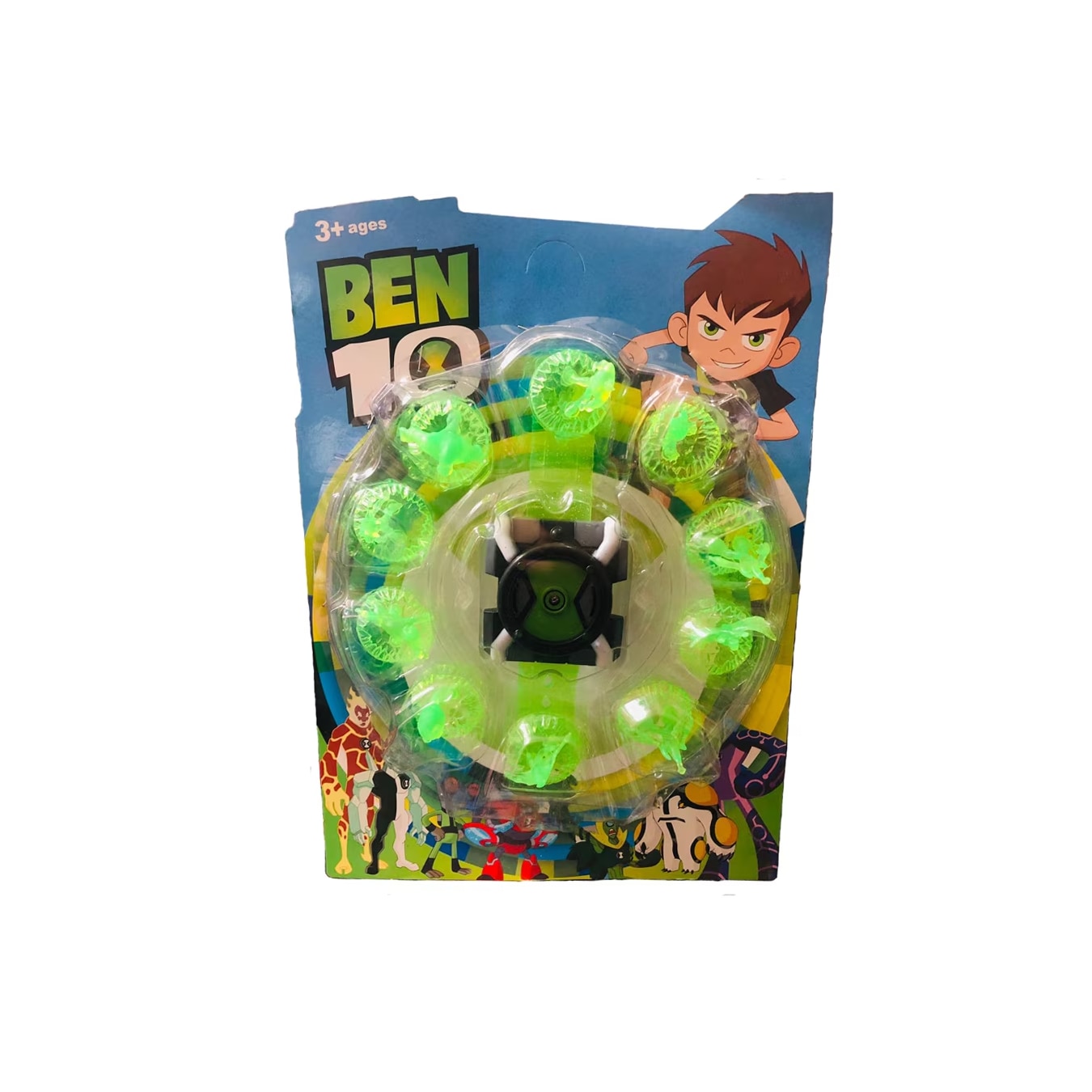 Figurine decorative verzi si ceas Omnitrix cu proiectii compatibil cu ...