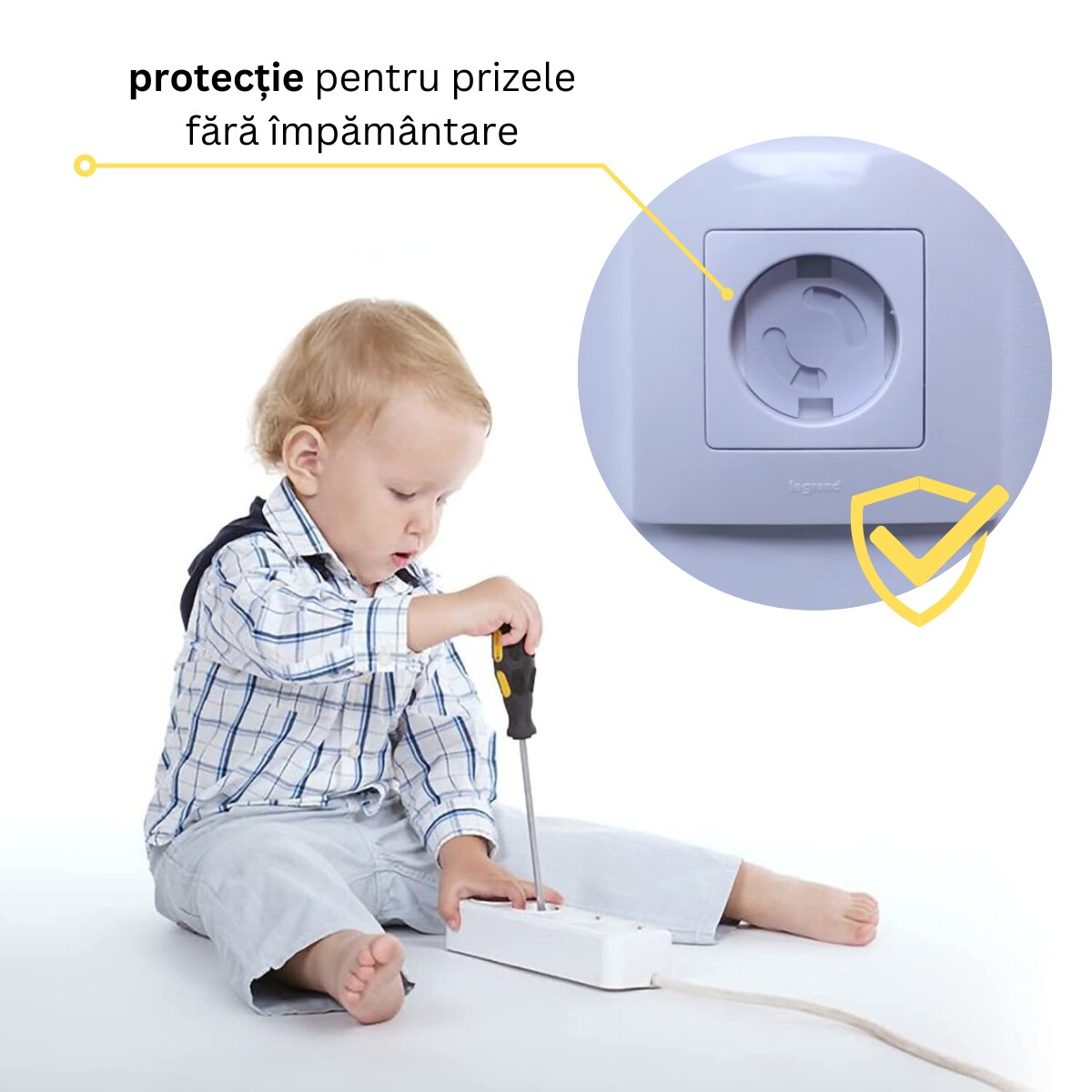 Set protectii copii pentru prize Safety 1st, 8 buc - eMAG.ro