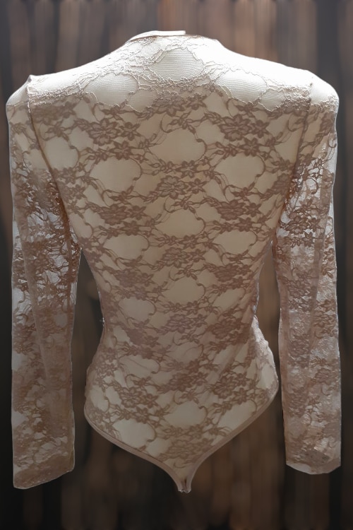 Body dama din dantela, Tanga, L INTL, Bej - eMAG.ro