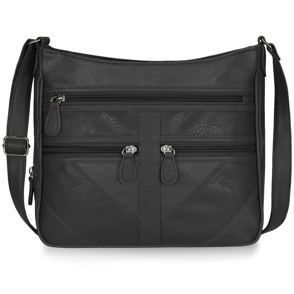 Geanta de umar dama, Adleys, Piele ecologica, Negru 2545 - eMAG.ro