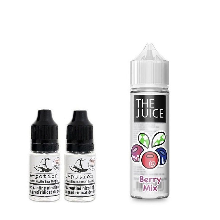 Pachet Lichid Tigara Electronica The Juice - Berry Mix, 6,66mg/ml, 60ml cu Nicotina - eMAG.ro