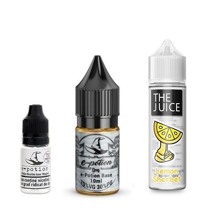 Pachet Lichid Tigara Electronica The Juice - Lemon Sherbert, 3,33mg/ml, 60ml cu Nicotina - eMAG.ro