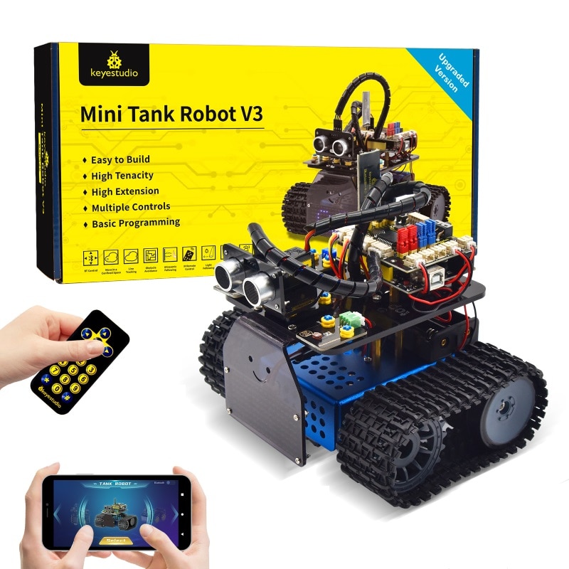 Robot Kit Mini Tank V3.0 Smart, DIY, programozható, STEM kompatibilis ... Robot Kit Mini Tank V3.0 Smart, DIY, programozható, STEM kompatibilis ...