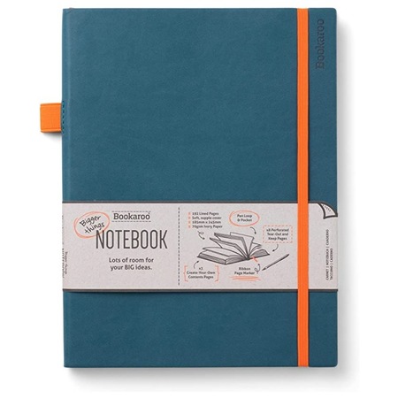 Agenda 19x25cm, Bookaroo, 192p, dictando, turcoaz teal - eMAG.ro