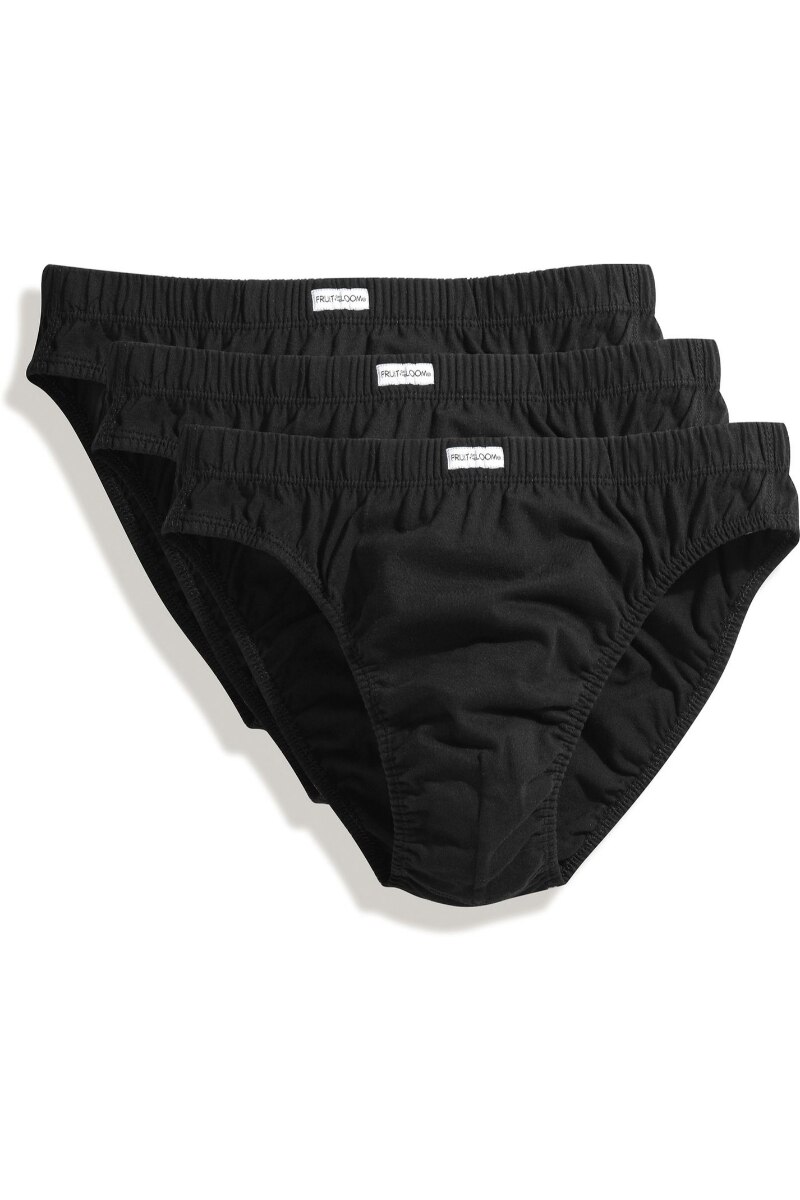 Set 3 perechi chiloti barbati, Fruit of the Loom, Bumbac, Negru, XL ...