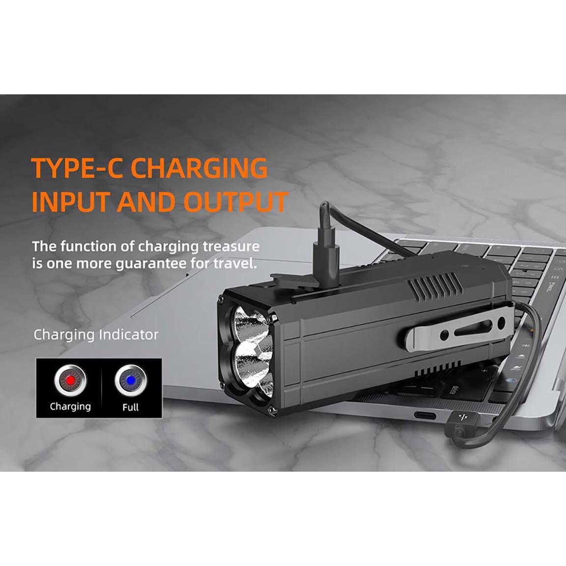 Lanterna Reincarcabila LED eLIVE® M12, Profesionala, 112W, 10000 lumeni ...