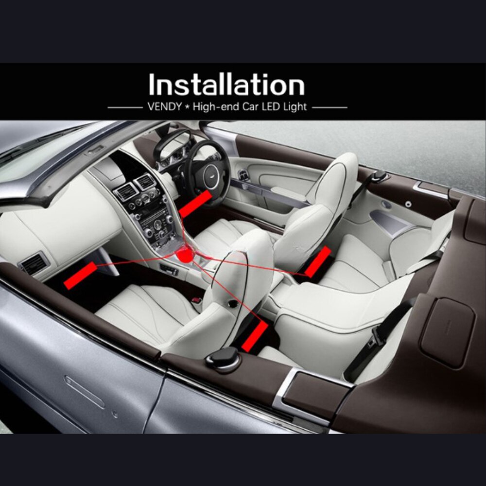 Kit Lumini Auto 72 Leduri cu telecomanda si control vocal AZeira, 4 X ...