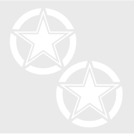 Set doua stickere pentru usi masina, stea, alb reflectorizant, 30x30cm ...