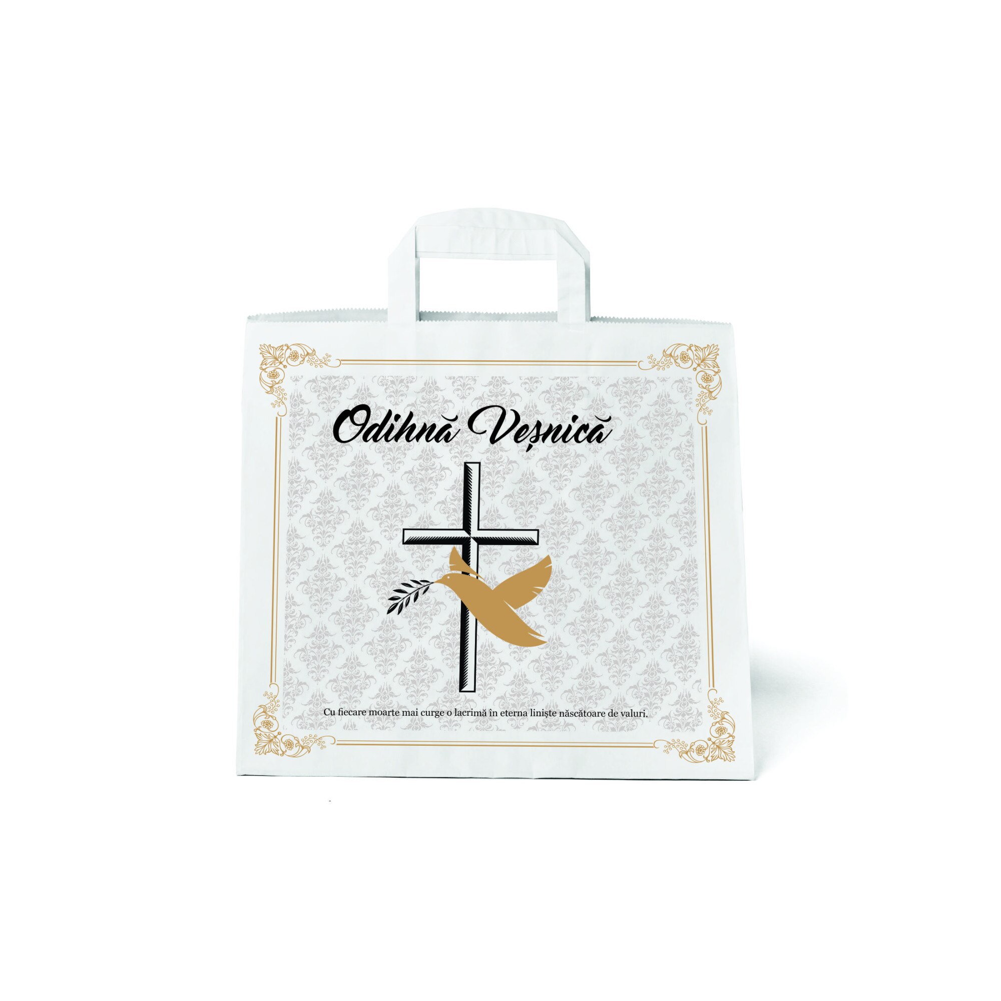 Set 50 bucati pungi hartie pentru parastase, comemorari, inmormantari ...