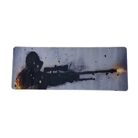 Mousepad format Deskmat pentru gaming, Sniper Rifle Shadow, 800 x 300 x ...