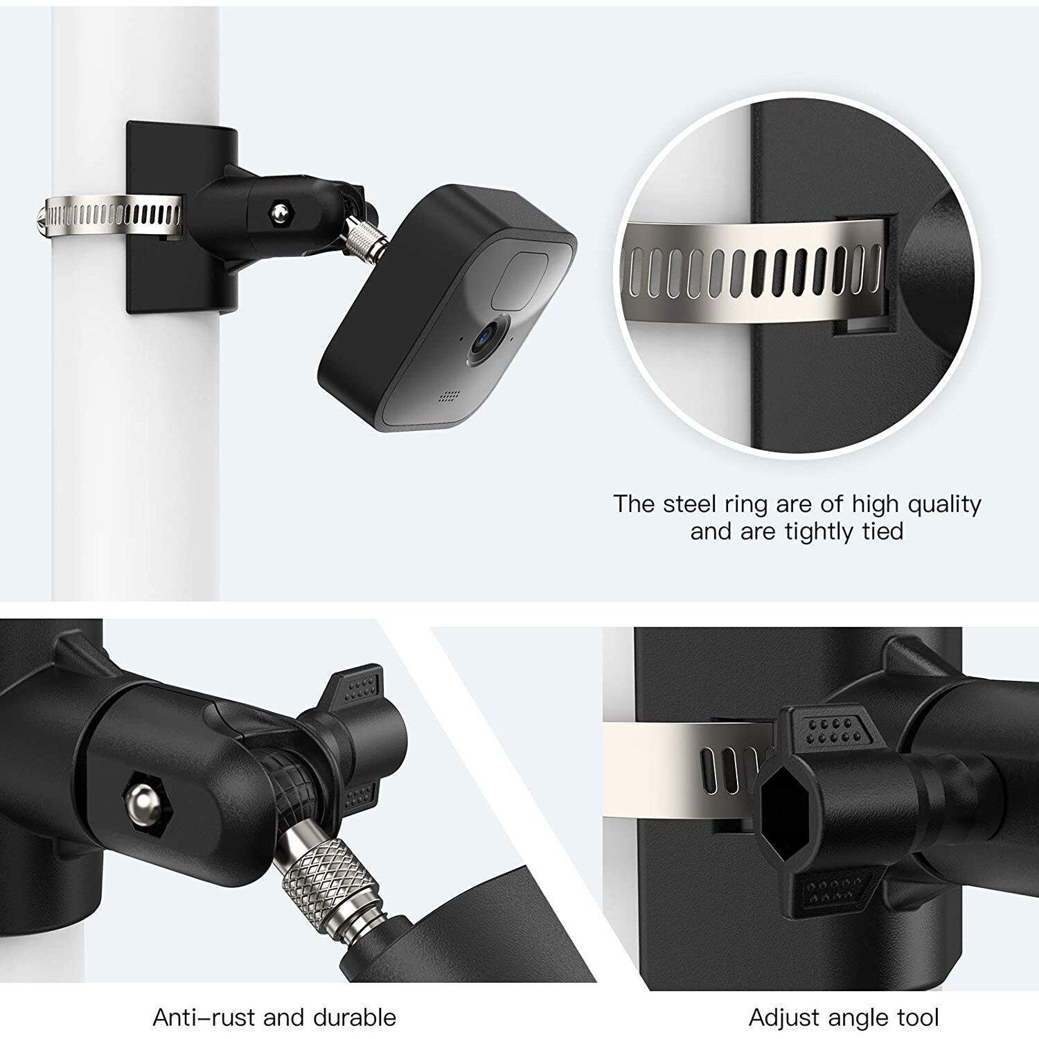 Монтаж на охранителна камера, монтаж на стълб, съвместим с Blink XT2 ...