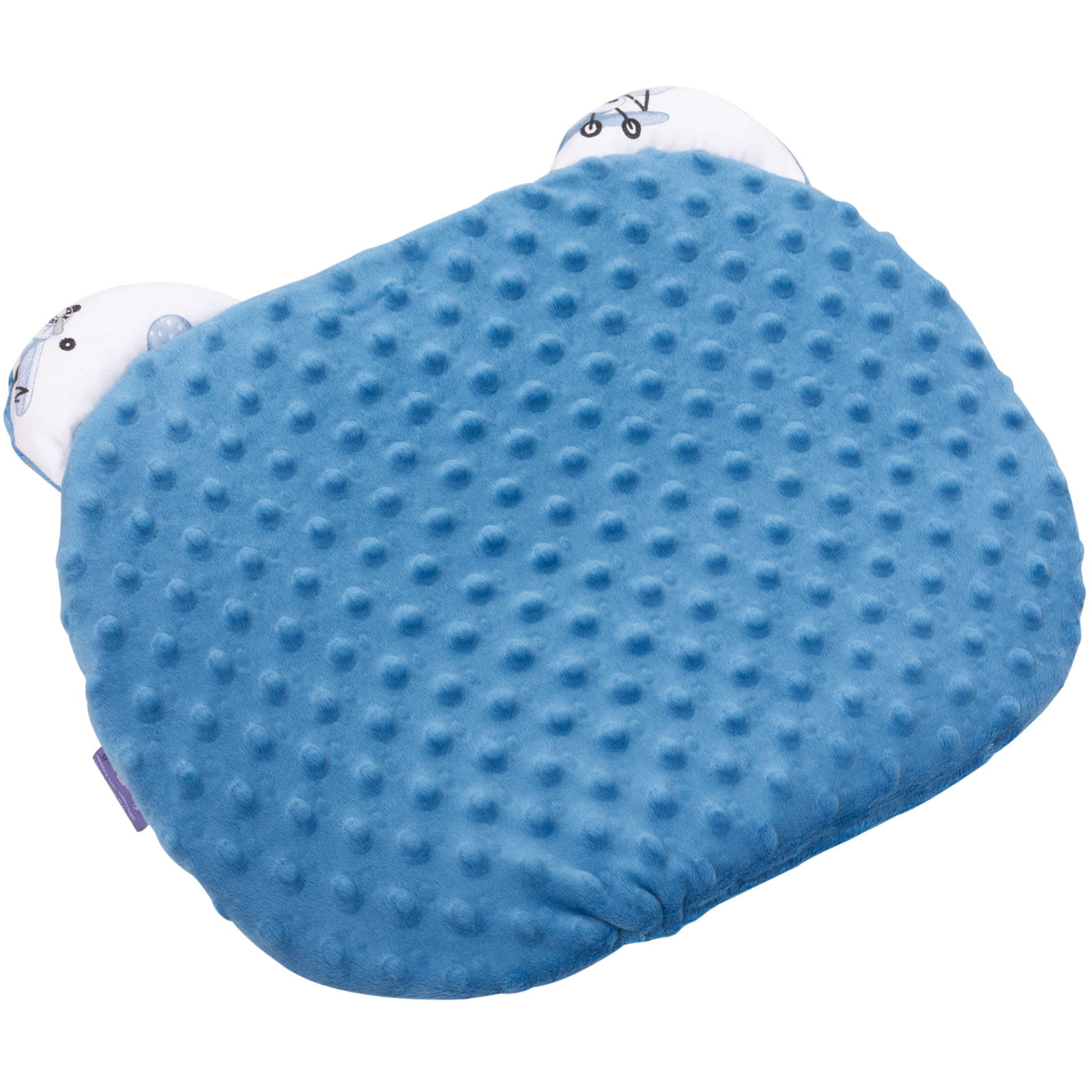 Perna pentru copii, Jukki, Bumbac/Poliester, 26x36CM, Alb/Albastru ...