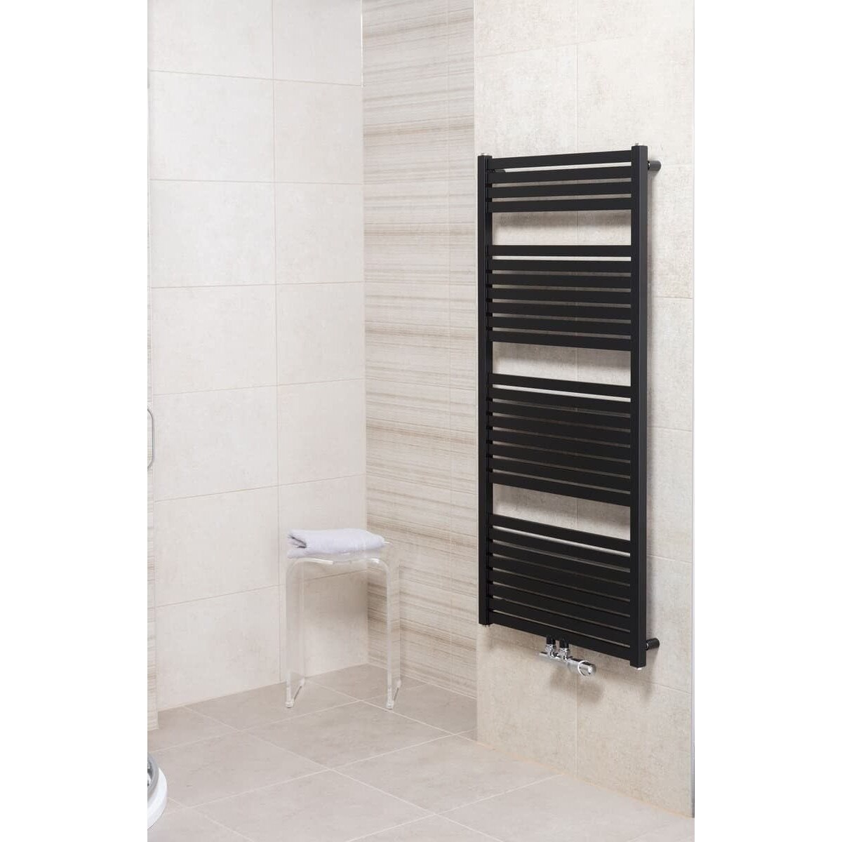 Radiator baie portprosop combinat Thermal Trend KH 133x60 cm negru ...