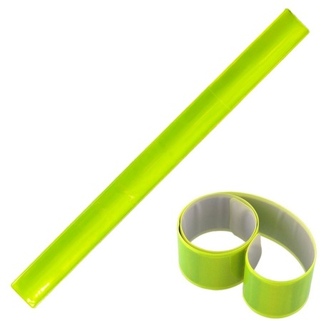 Светлоотразителна защитна лента, PVC, 400x30 мм, жълта - eMAG.bg