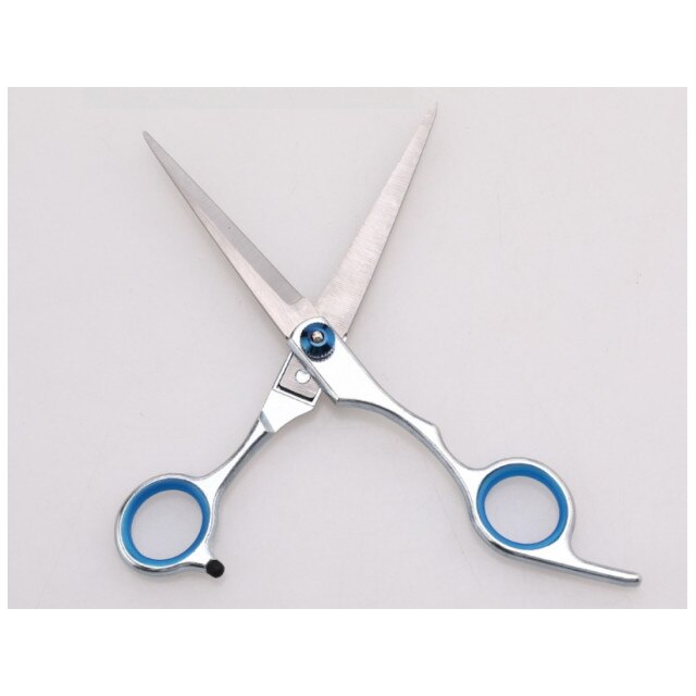 Foarfece pentru tuns, Otel inoxidabil, 16.5 cm, Argintiu/Albastru - eMAG.ro
