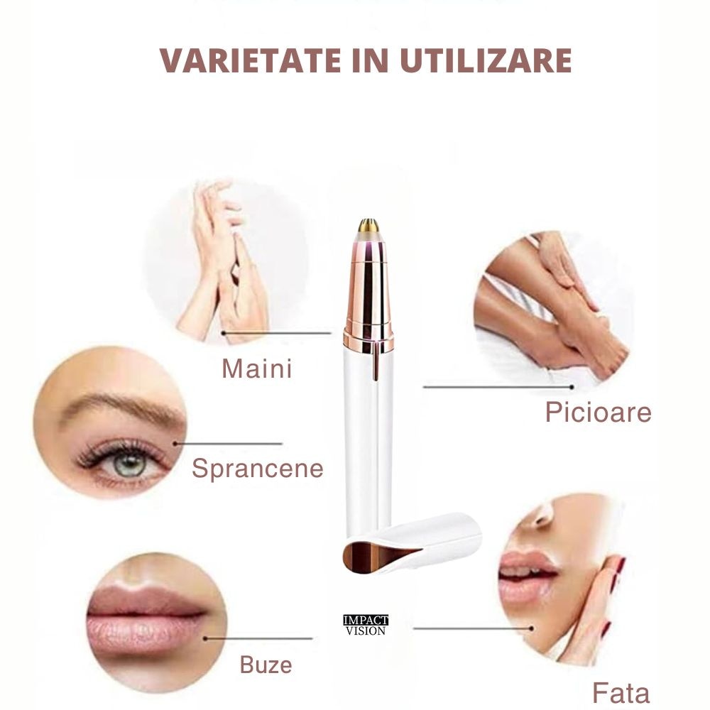 Set Epilator Facial si Epilator Sprancene, pentru epilare fara durere ...
