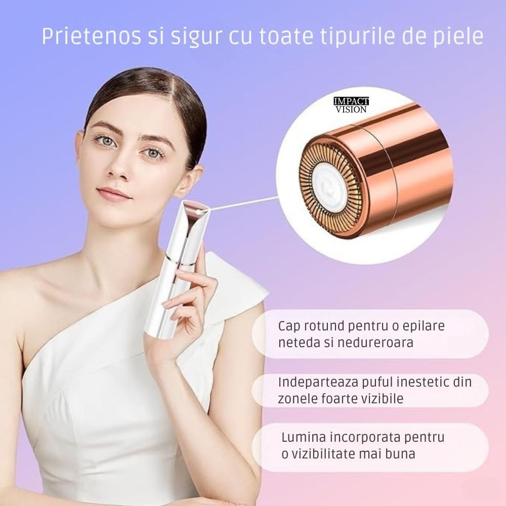 Set Epilator Facial si Epilator Sprancene, pentru epilare fara durere ...