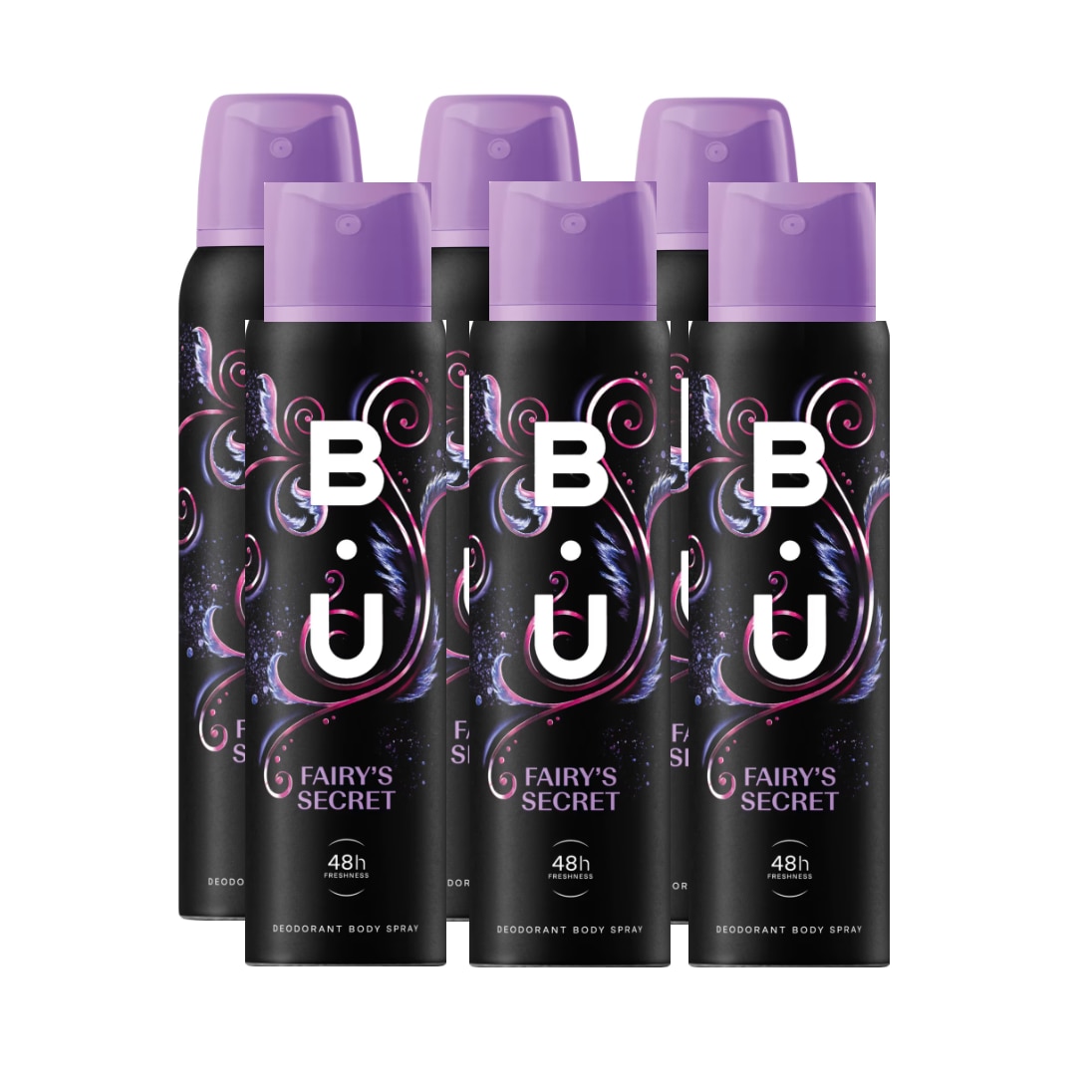 Set 6 x Deodorant BU Fairy's Secret, femei, 150 ml - eMAG.ro