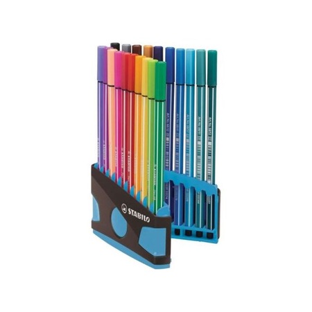 Marker Stabilo Pen 68, 20buc/set, gri/bleu - eMAG.ro