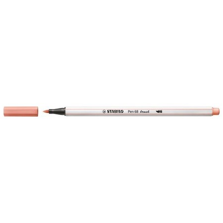 Marker Stabilo Pen 68, tip pensula, creme - eMAG.ro