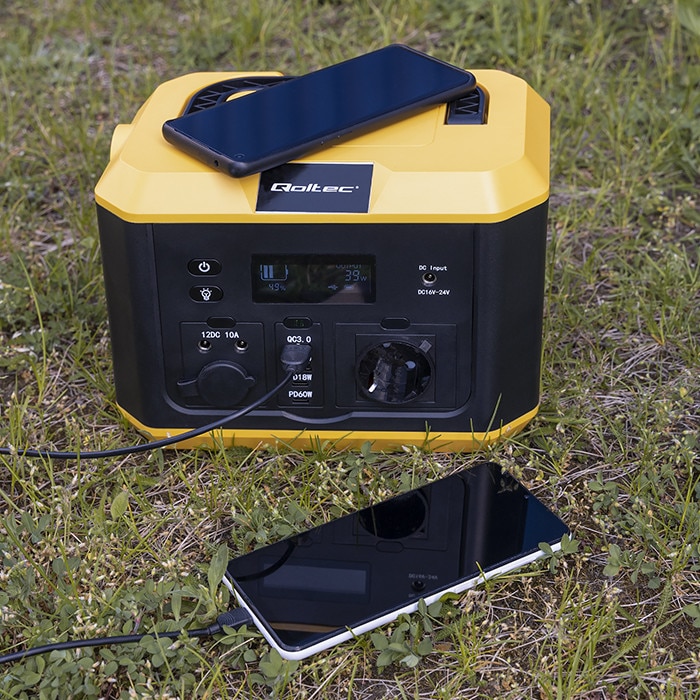 Statie de alimentare mobila Qoltec Monolith, 350W, 300Wh, USB, LCD ...