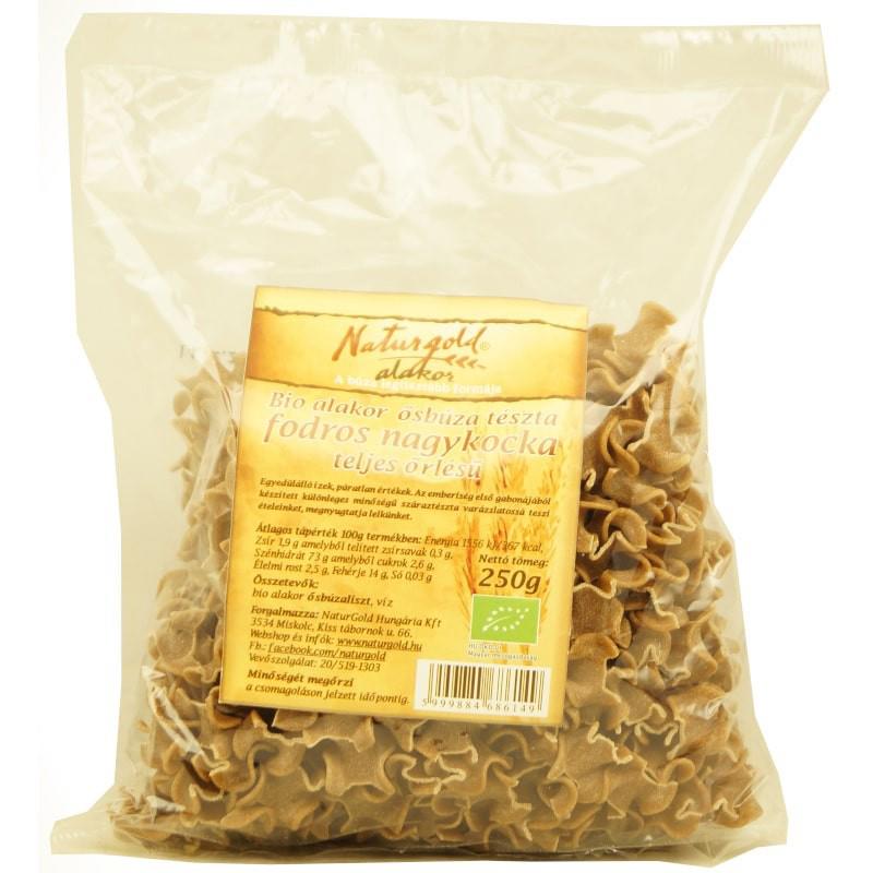 Paste din Alac Integrale Patrate Ondulate Bio 250 grame Naturgold - eMAG.ro