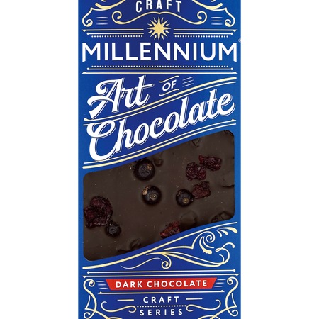 Tableta de ciocolata neagra cu cirese, coacaze si afine Millennium 100g ...