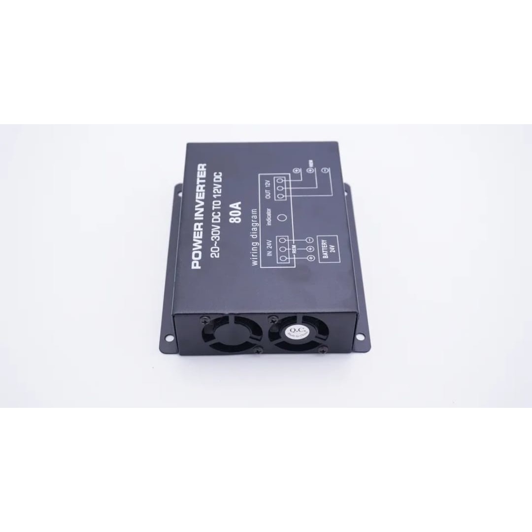 Преобразувател на напрежение, 24 V към 12 V, 80 A, 2 вентилатора, За ...