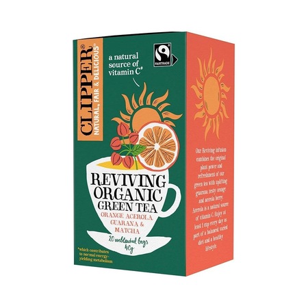 Ceai verde cu portocale/acerola/guarana/matcha BIO, Clipper, 40 g - eMAG.ro