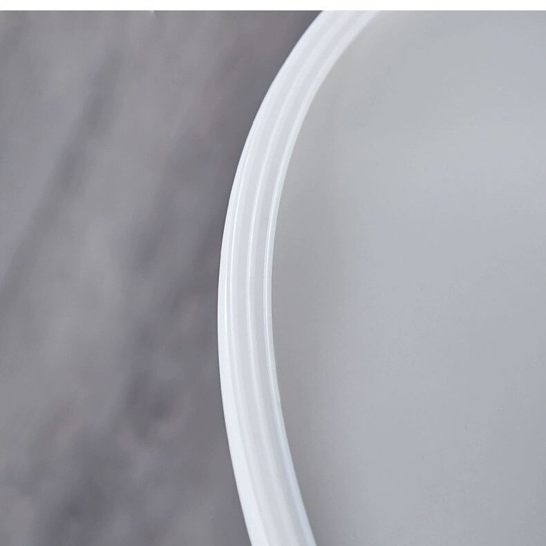 Masa laterala rotunda pentru cafea, minimalista si eleganta, alb lucios ...