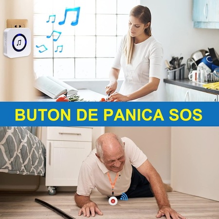 Buton SOS de Panica pentru varstnici Neo™ Tuya®, Aplicatie Smart, fara ...