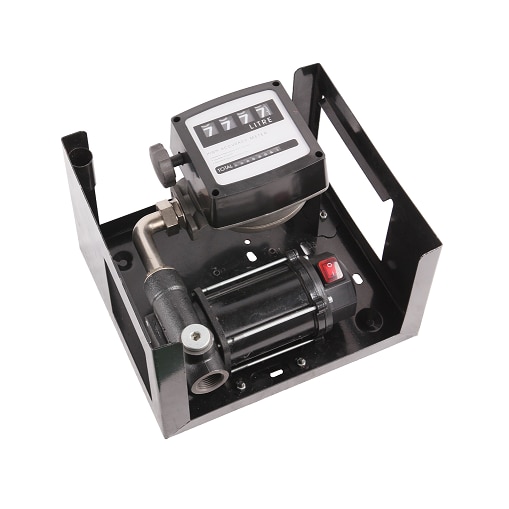 Pompa transfer motorina 80l/min 12v cu contor mecanic furtun pistol si ...