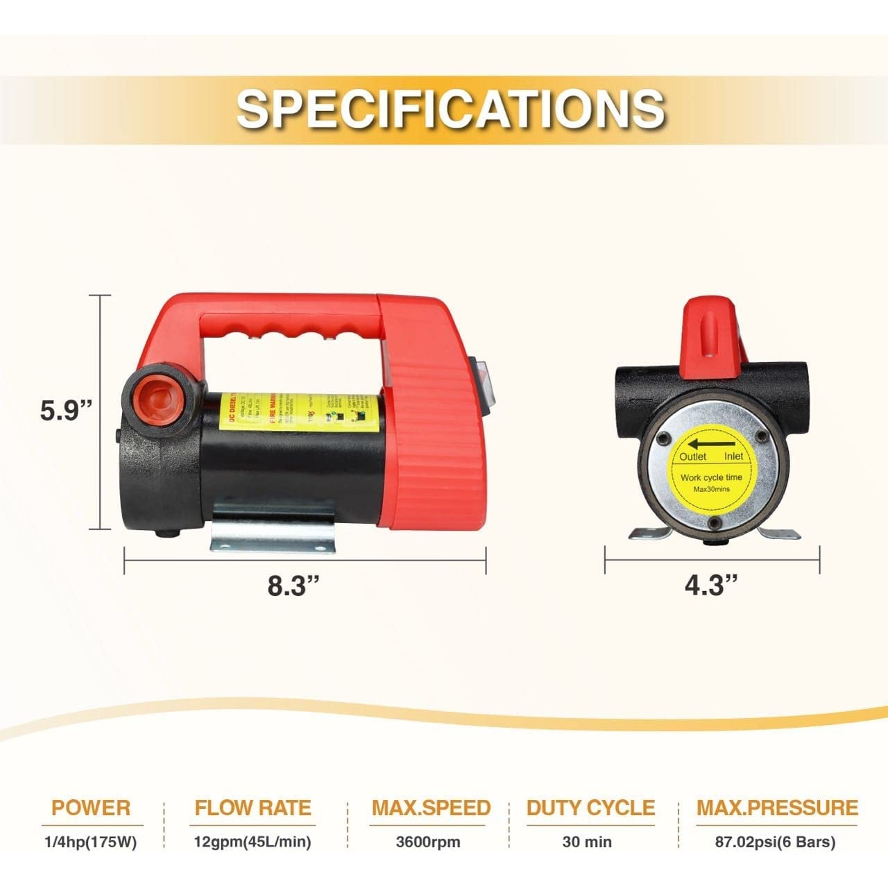 Kit pompa transfer motorina 12v cu pistol si furtun 40l/minut - eMAG.ro