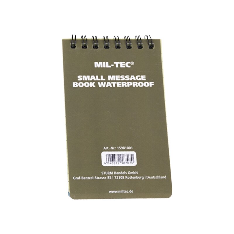 Carnetel, Mil-Tec, Rezistent la apa, 75 x 130 mm, Masliniu - eMAG.ro