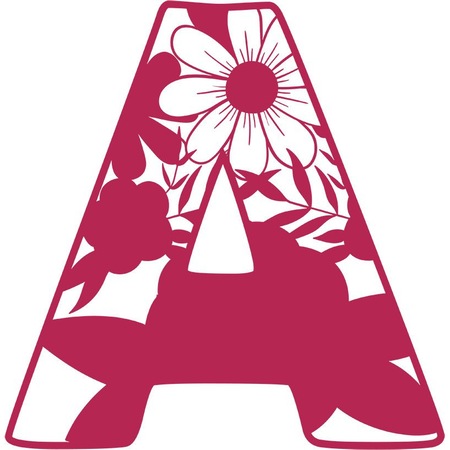 Sticker decorativ, Litera A, Rosu, 61 cm, 7493ST-2 - eMAG.ro