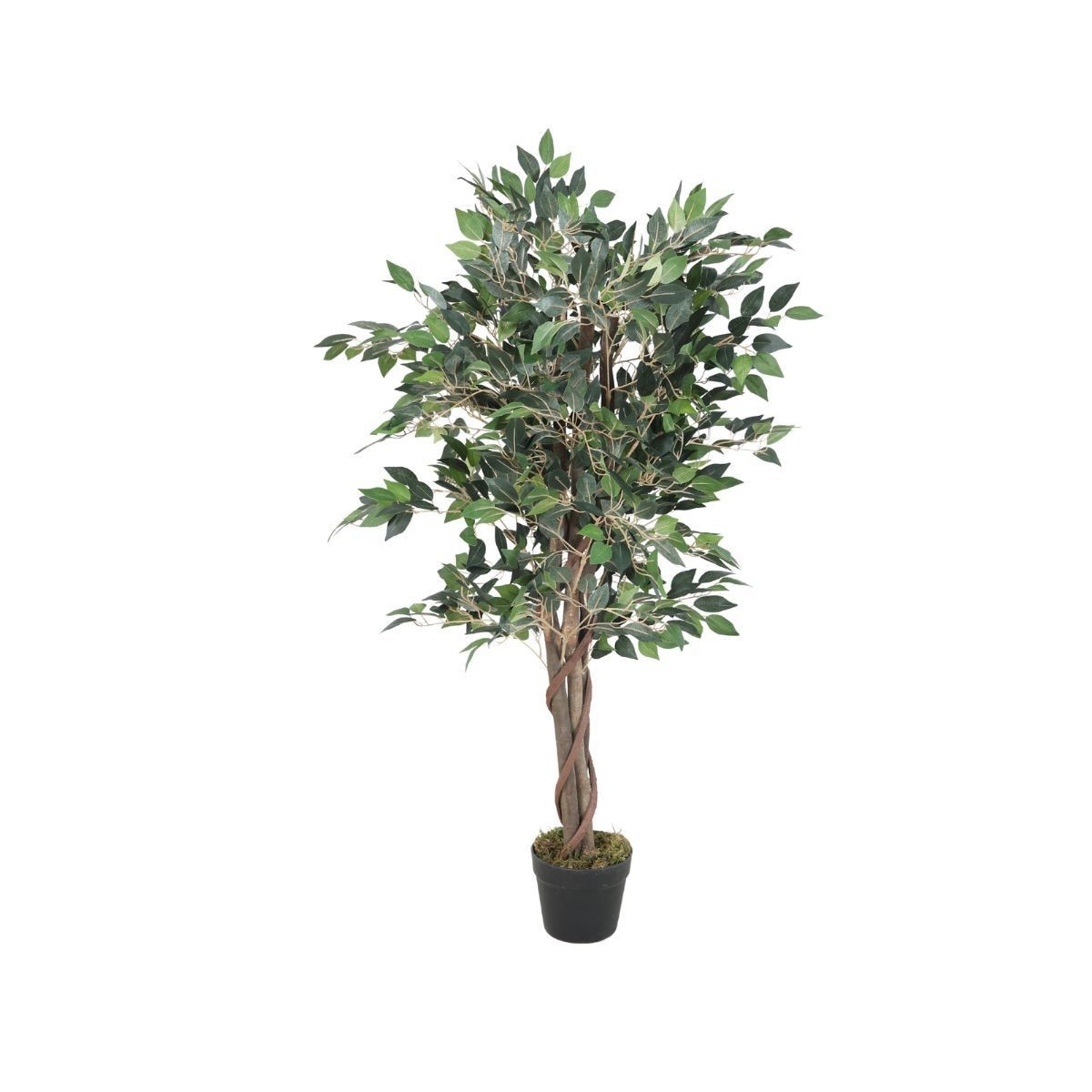 Planta artificiala Ficus, trunchi din lemn, 120 cm - eMAG.ro