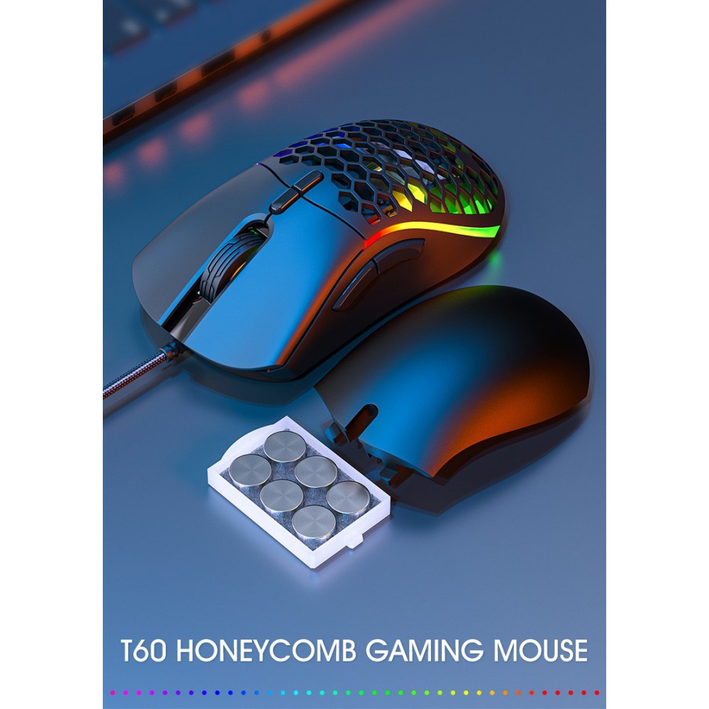 Mouse pentru gaming cu iluminare led, 7 butoane, dpi reglabil pana la ...