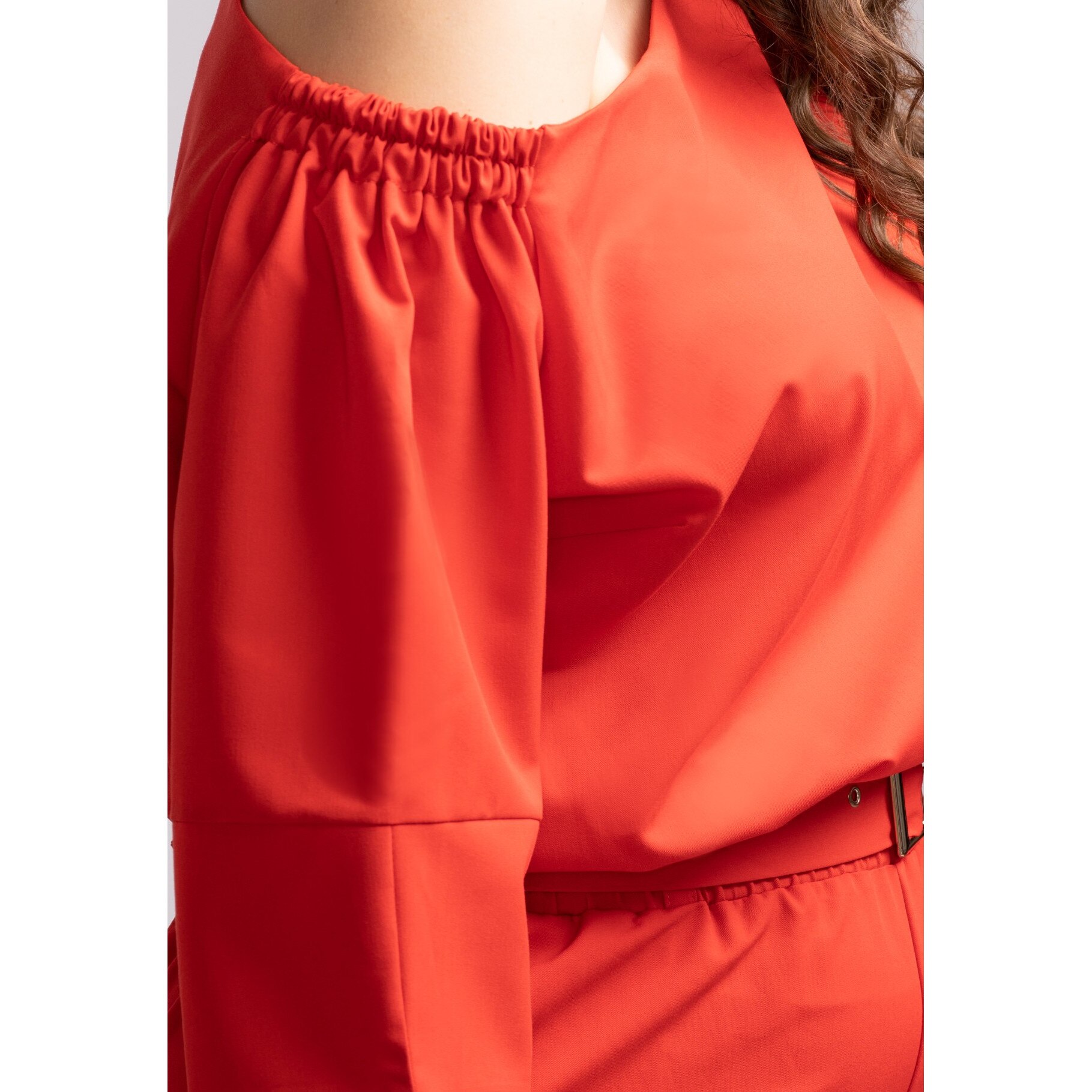 Salopeta KALINA eleganta cu umeri cazuti rosu 42 - eMAG.ro