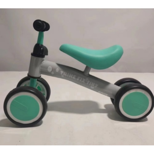 Bicicleta fara pedale cu 4 roti Fix Tiny Verde menta - eMAG.ro