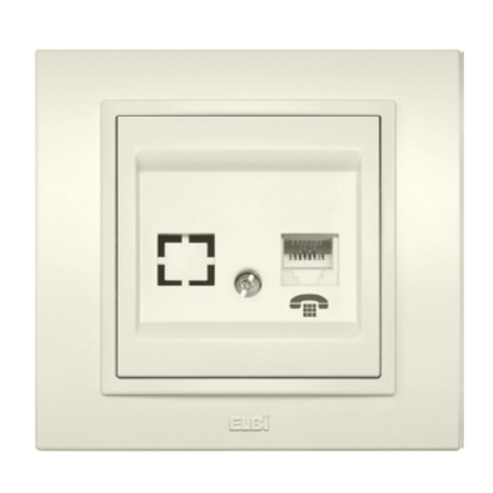 Priza Telefon Euro Elbi Zena ST Crem - eMAG.ro