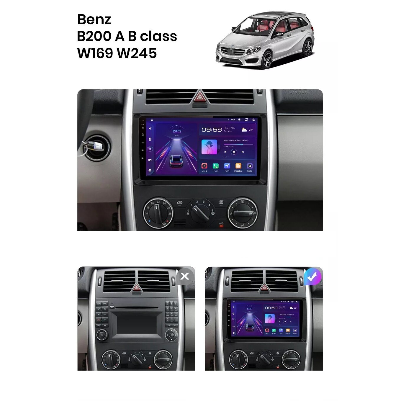 Navigatie Mercedes Sprinter, Vito, B200, A180 clasa A w169, clasa B ...
