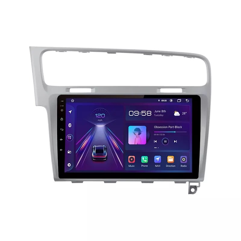 Navigatie Volkswagen Golf 7, Android 12, 1GB RAM 32GB, argintiu, google ...