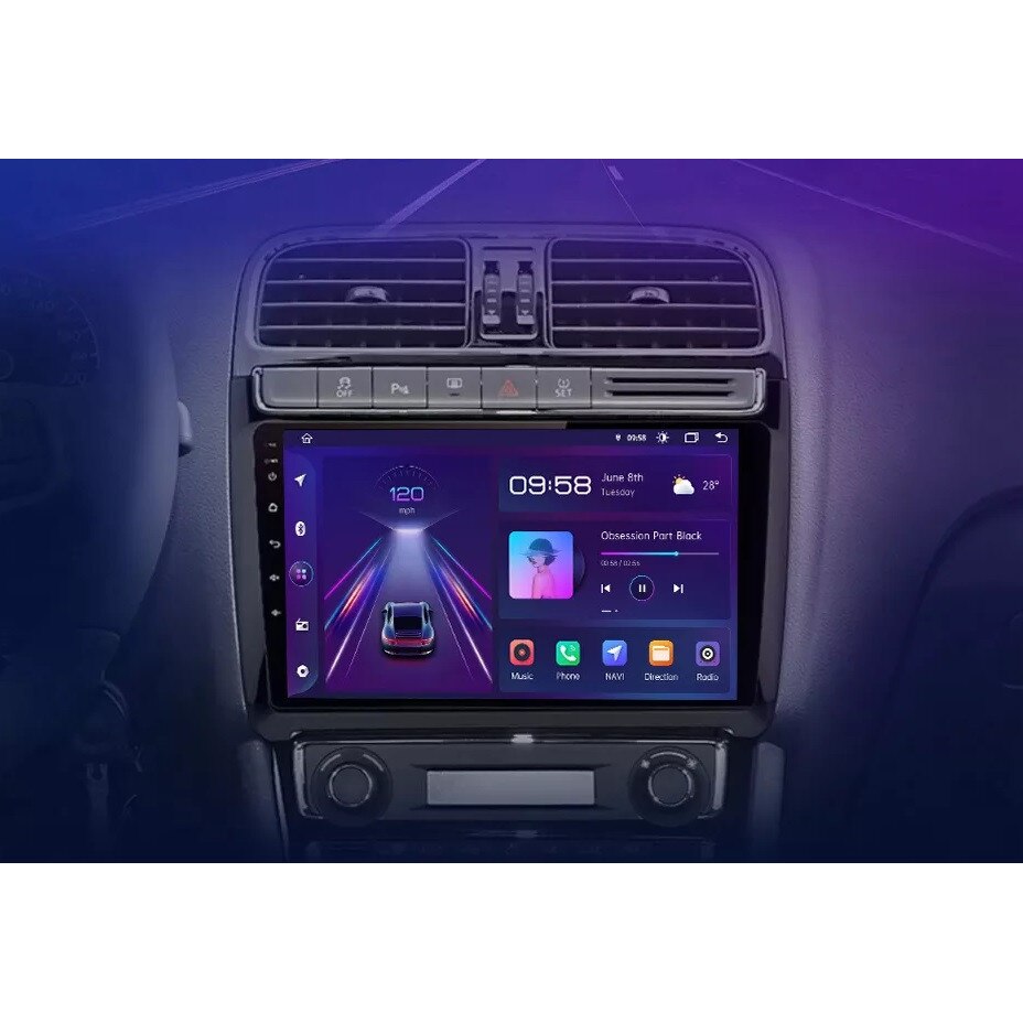 Navigatie Volkswagen Polo 2009-2017, Android 12, 4GB RAM 64GB, google ...